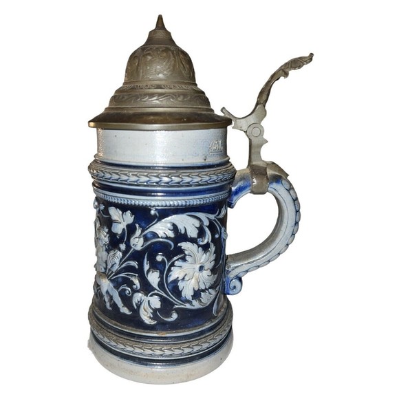 Dining | Rare Vtg German Art Nouveau Beer Stein Prositcheers Cherubs ...